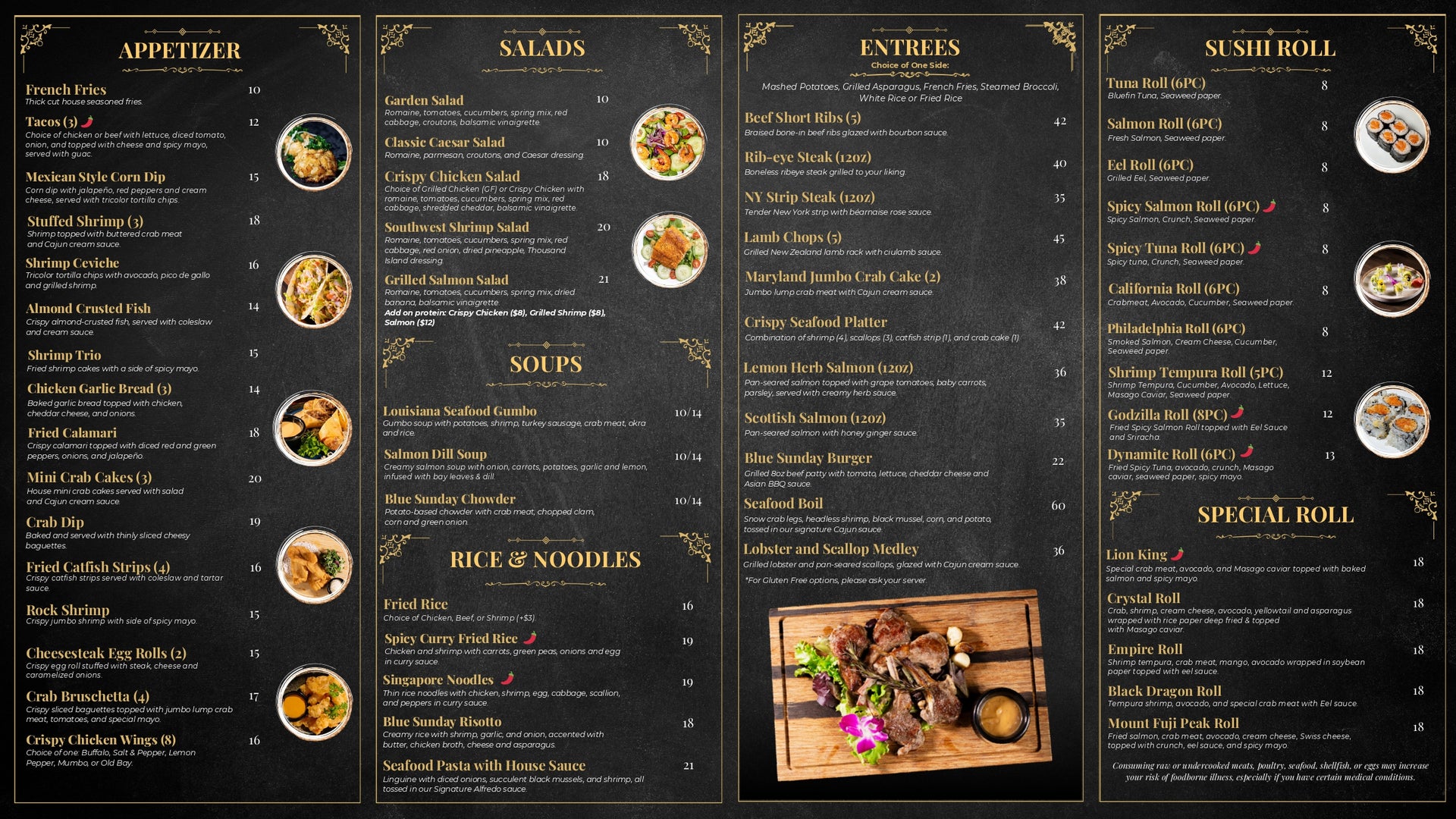 Menu – Blue Sunday Dev